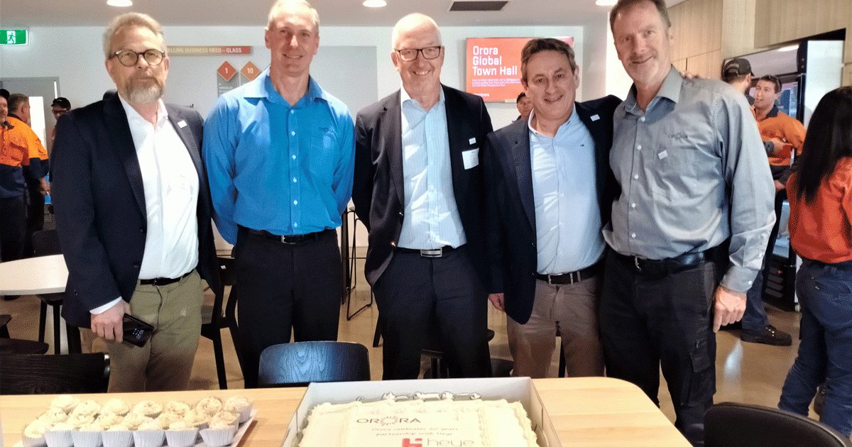 Heye celebrates 20-year collaboration with Orora