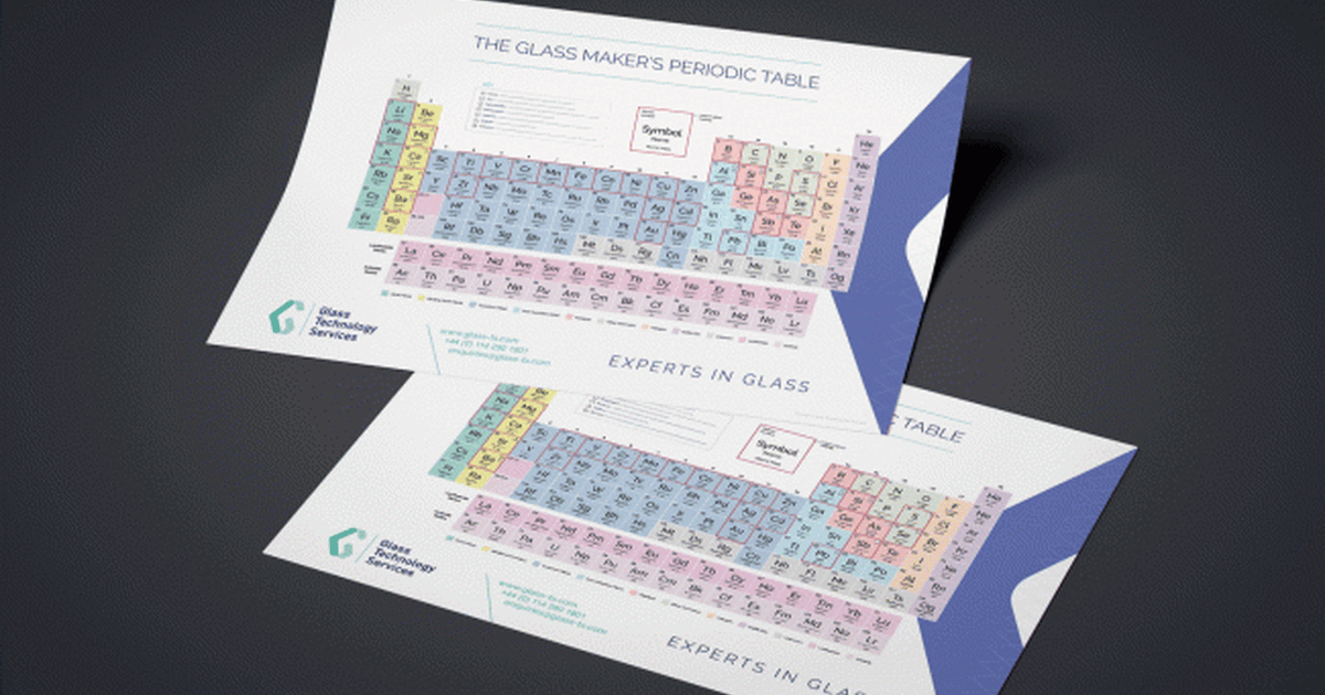 GTS develops glass-specific periodic table to celebrate 150 years