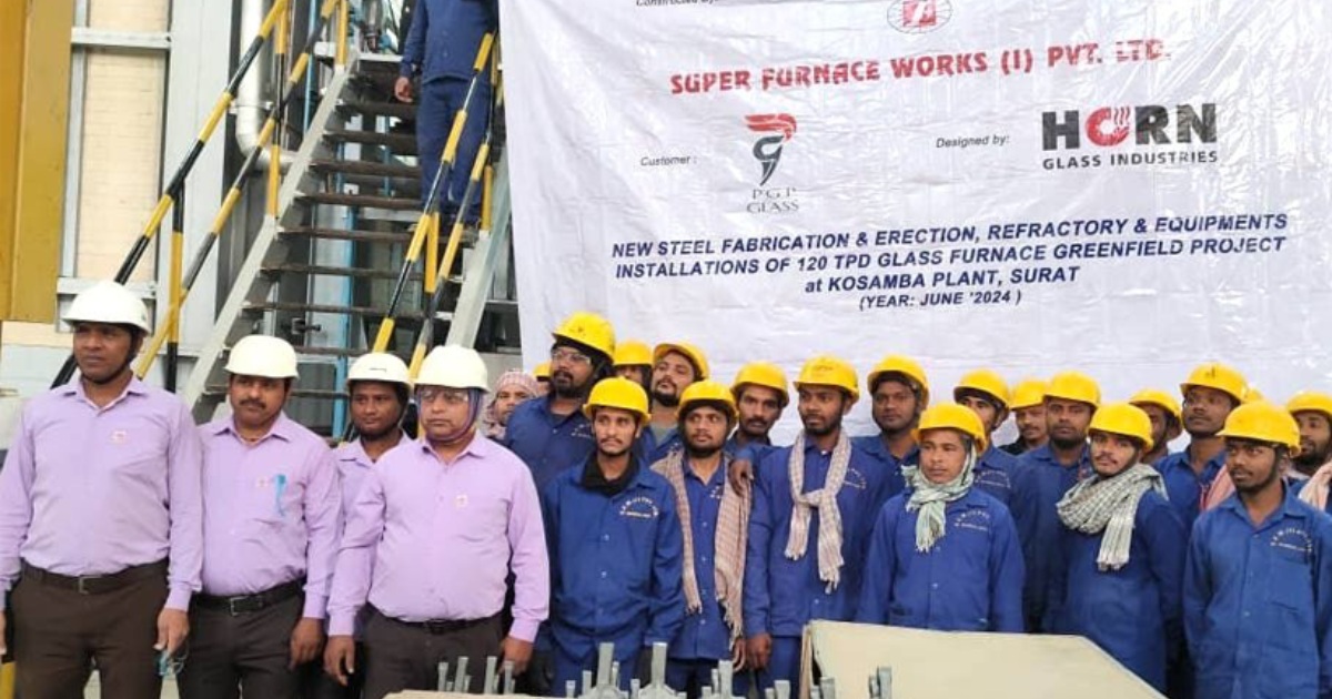 PGP Glass installs furnace at Kosamba facility